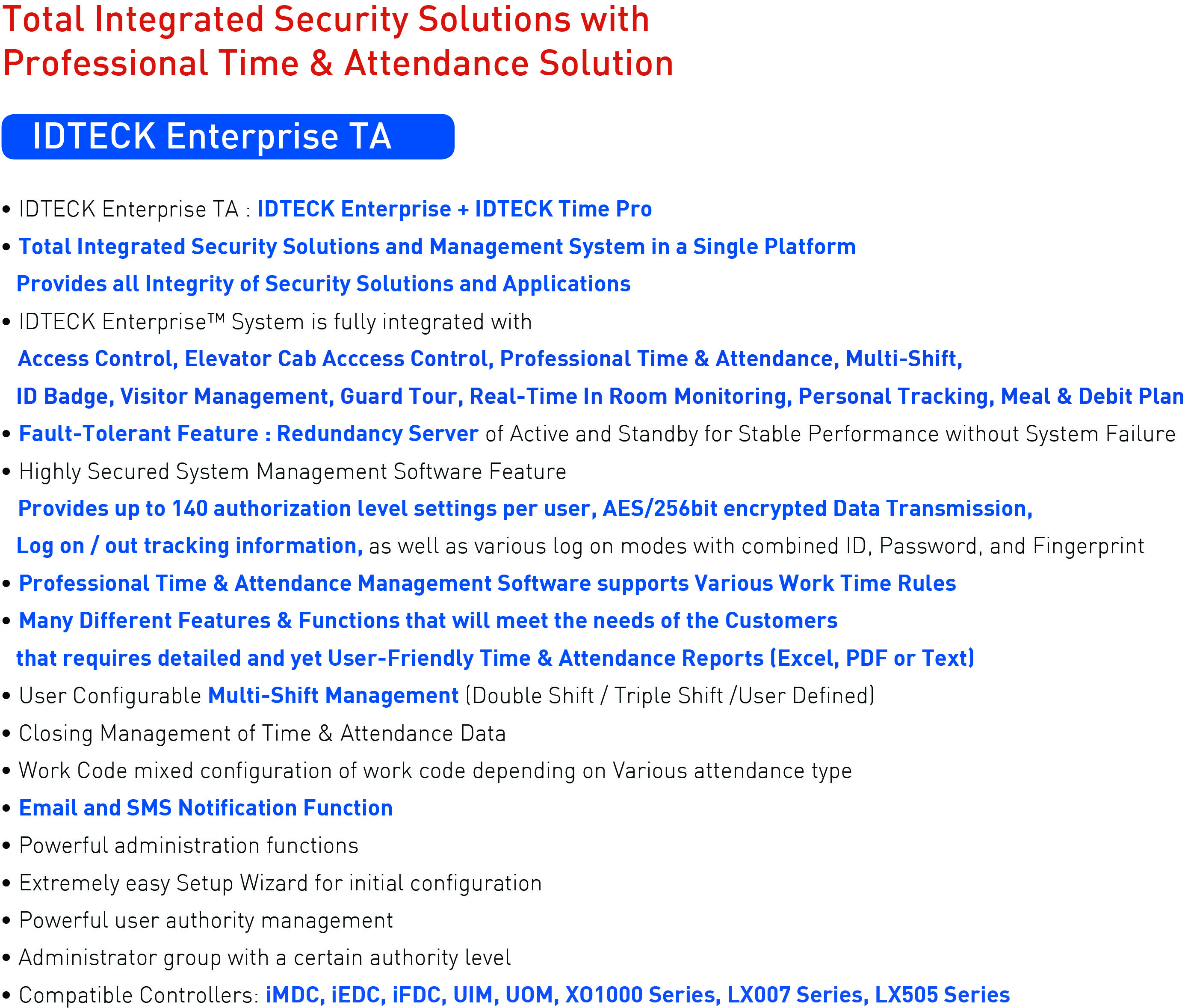 IDTECK-Access Control and Integrated Security Solutions Provider
