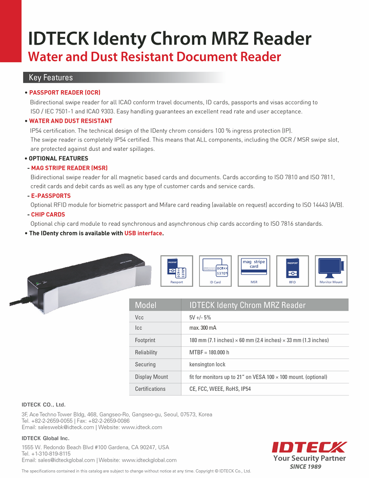 IDTECK-Access Control and Integrated Security Solutions Provider