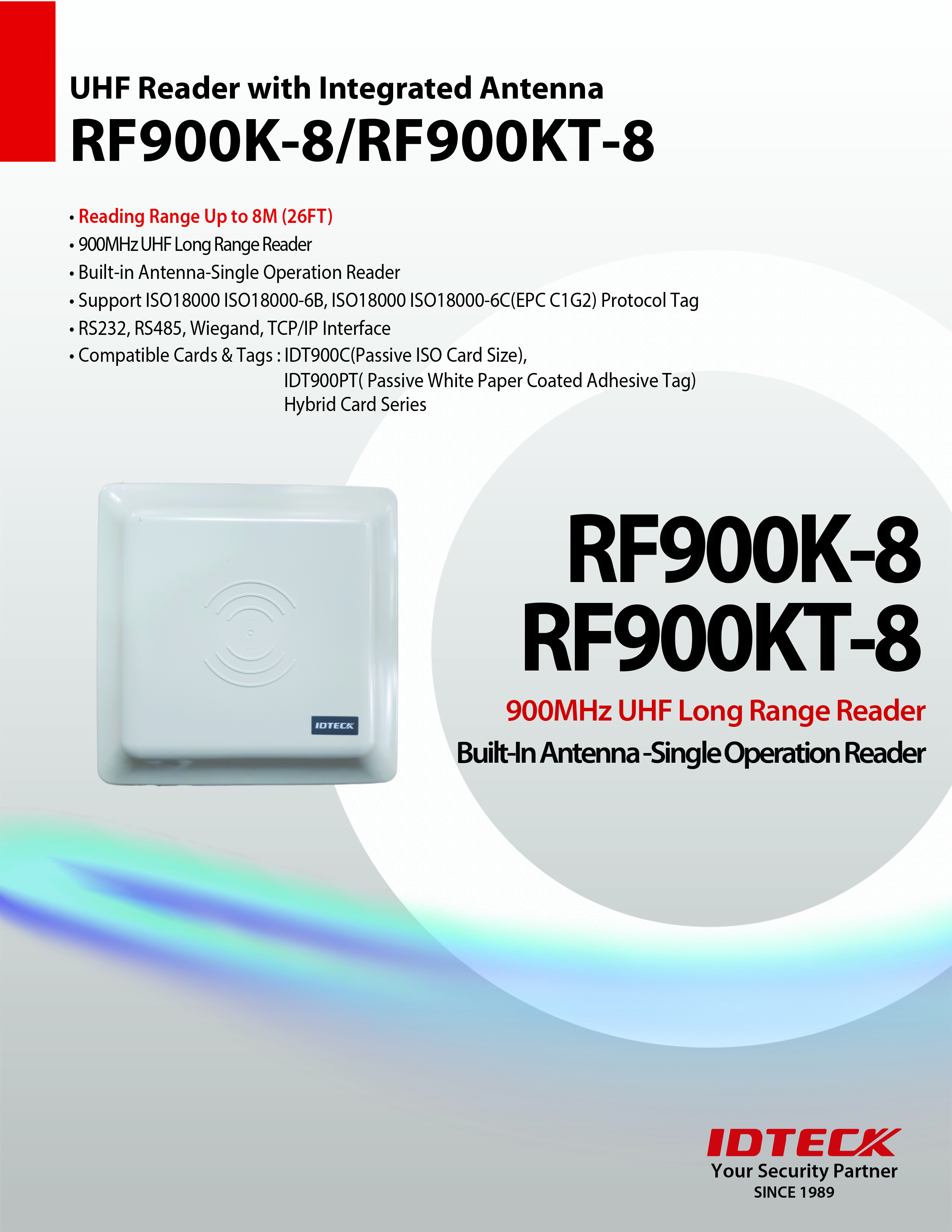 UHF Reader with Integrated Antenna / 900MHz (Passive)