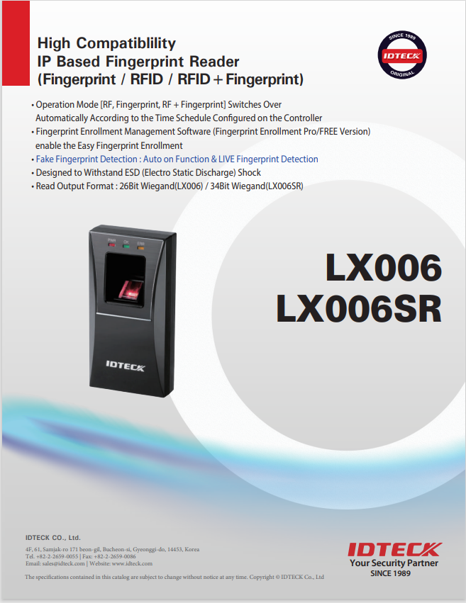 IDTECK-Access Control and Integrated Security Solutions Provider